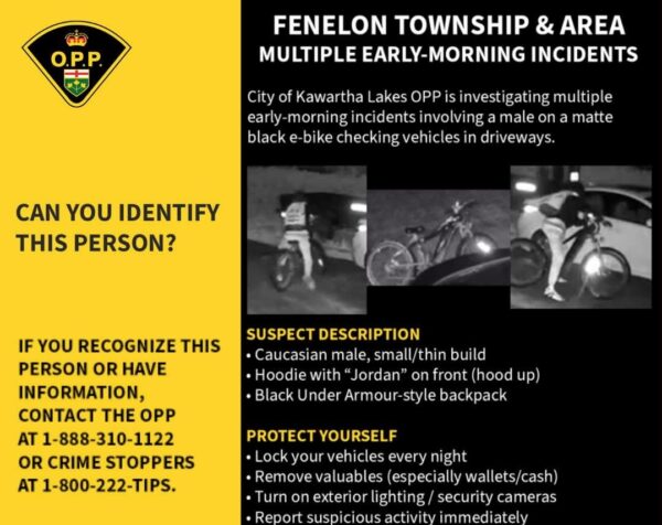 OPP Looking To Identify Suspect Checking Vehicles | Kawartha 411
