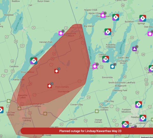 Hydro One Refines Areas Impacted By Planned Power Outage In Kawartha ...